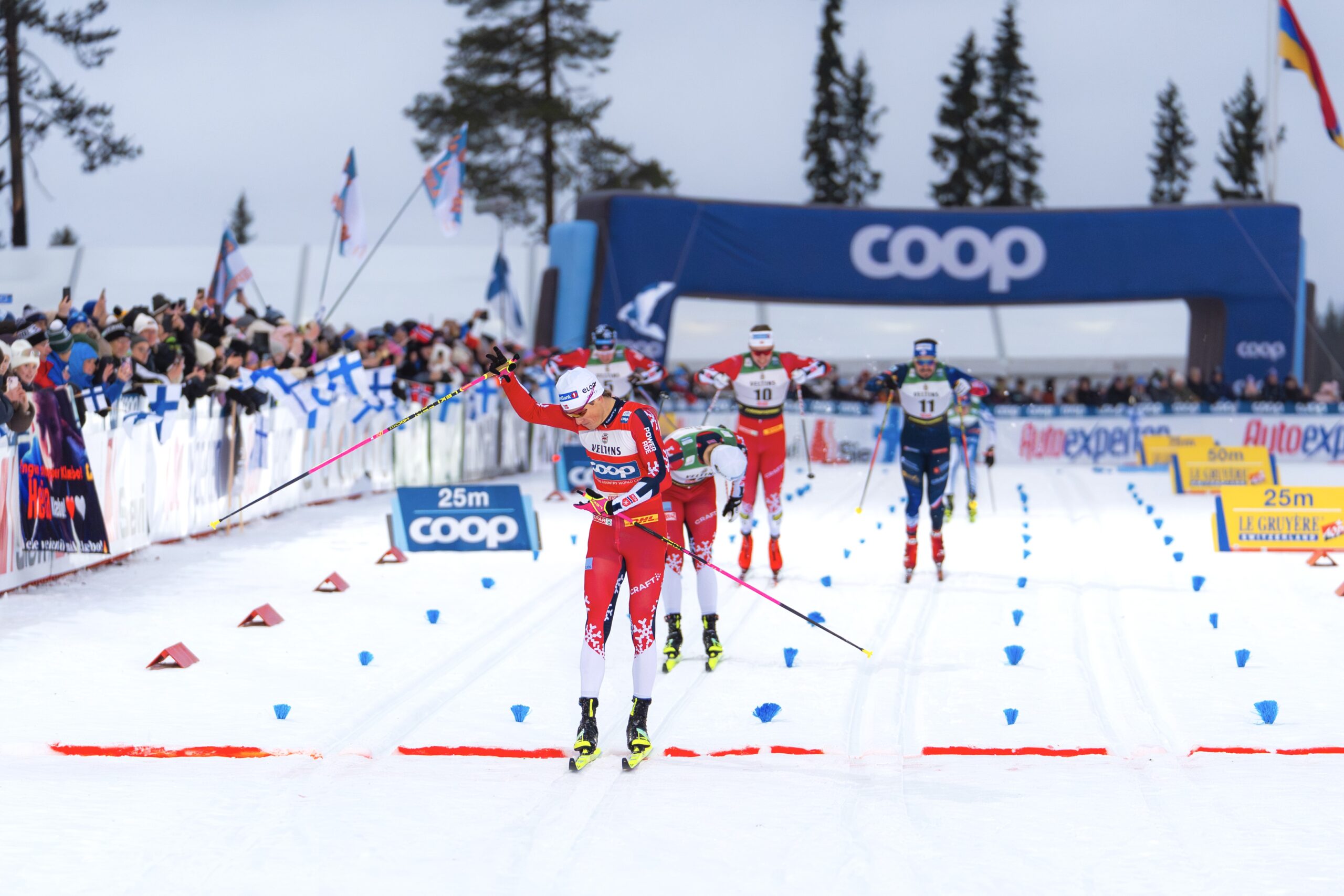 Sprint day lights up Ruka Nordic as Norwegians take the win in men's ...